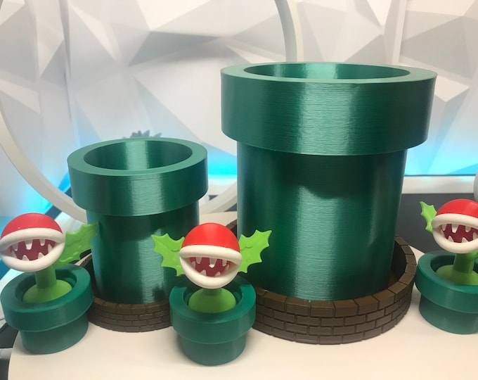 Super Mario Warp Tube Planter 3D Printed - Etsy
