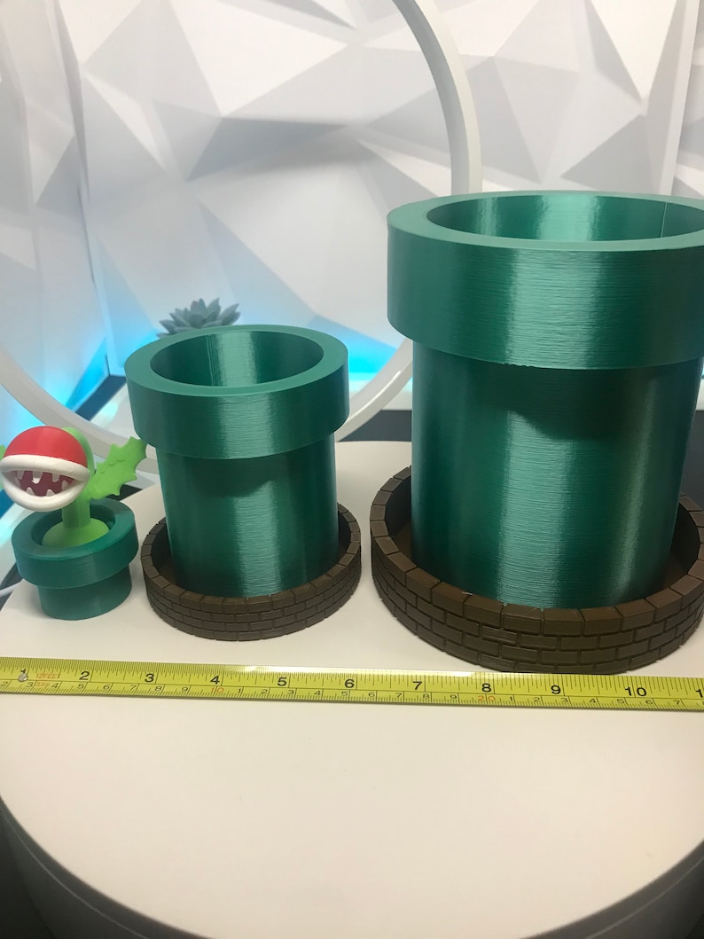 Mario Pipe Planter Flower Pot Super Mario Planter - Etsy