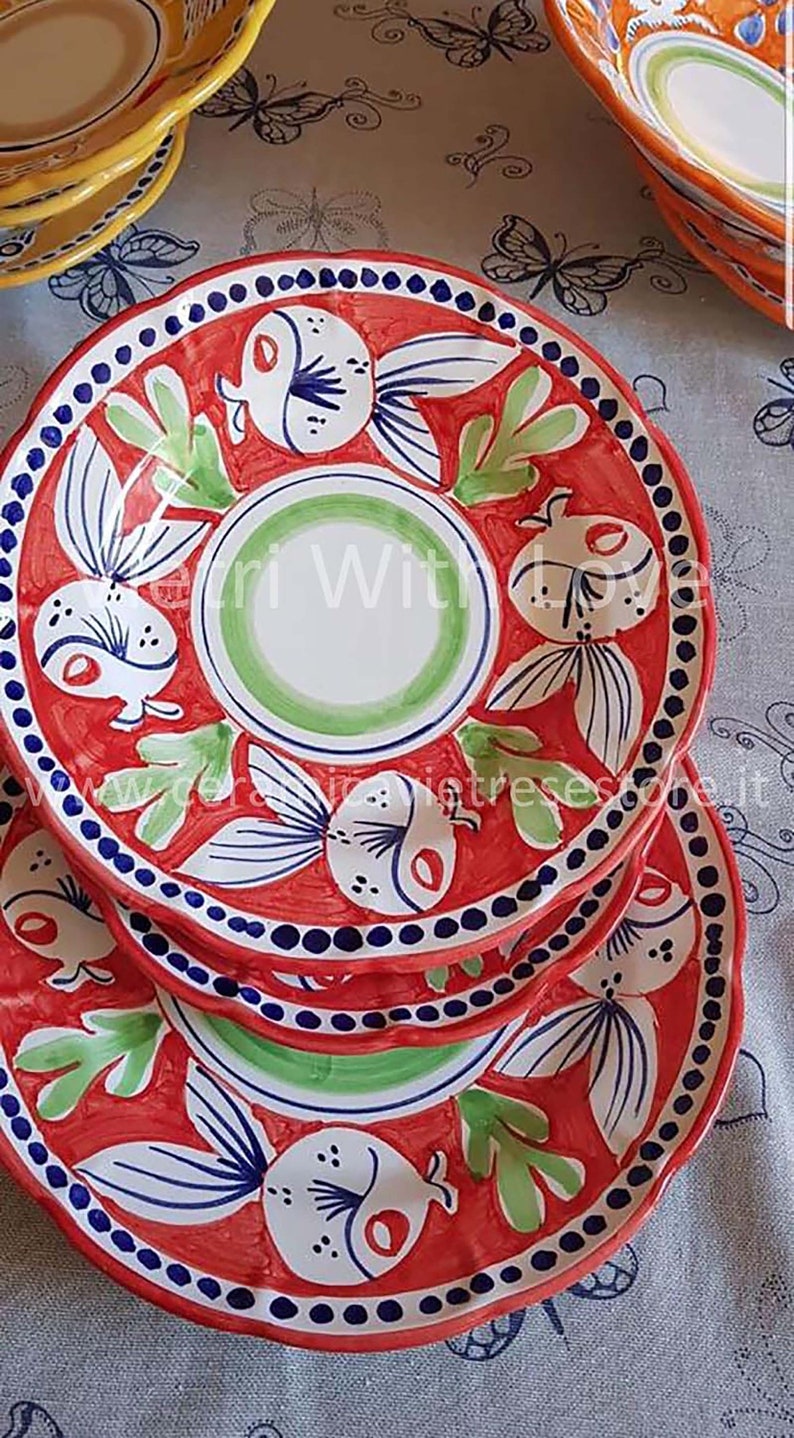 Positano Amalficoast Dishes Handmade Made in Italy Vietri Plates Mixed ...