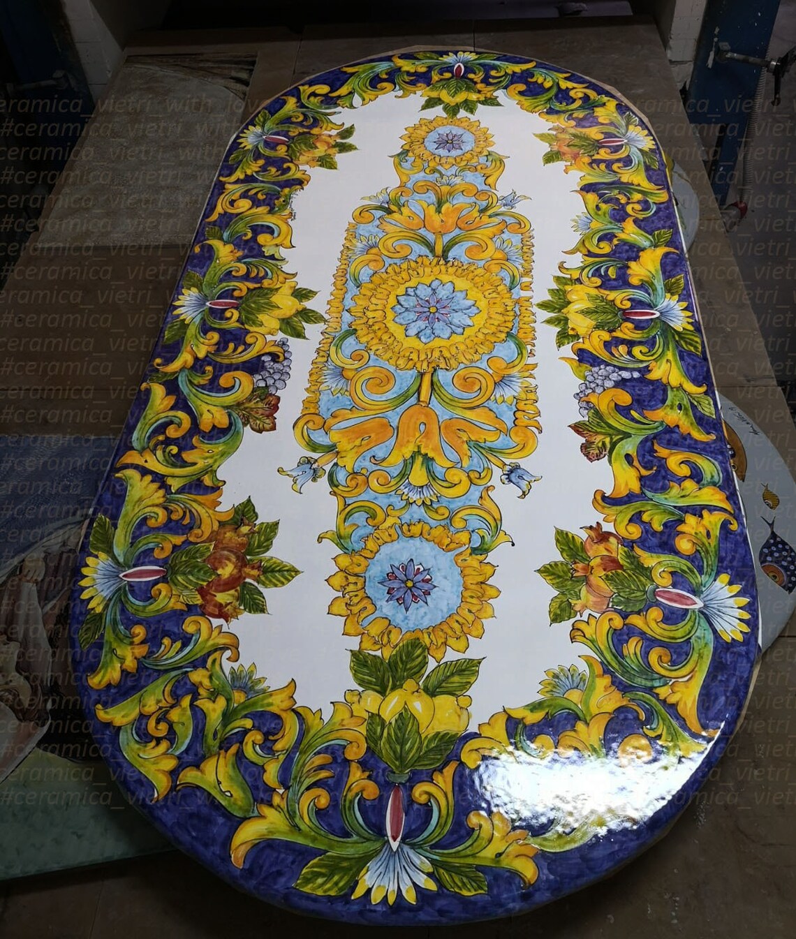 Positano Amalficoast Oval Table Lava Stone Handmade Made in Italy ...