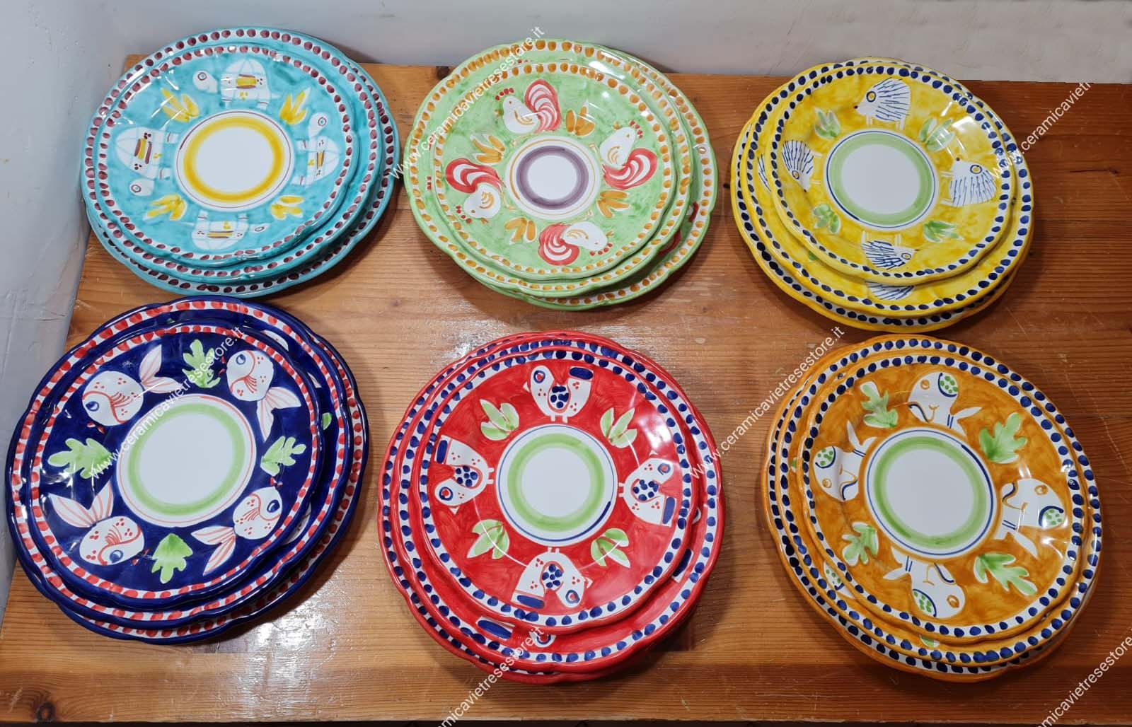 Positano Amalficoast Dishes Handmade Made in Italy Vietri Plates Mixed ...