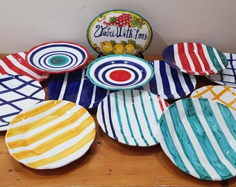Positano Amalficoast Dishes Handmade Made in Italy Vietri Plates Mixed ...