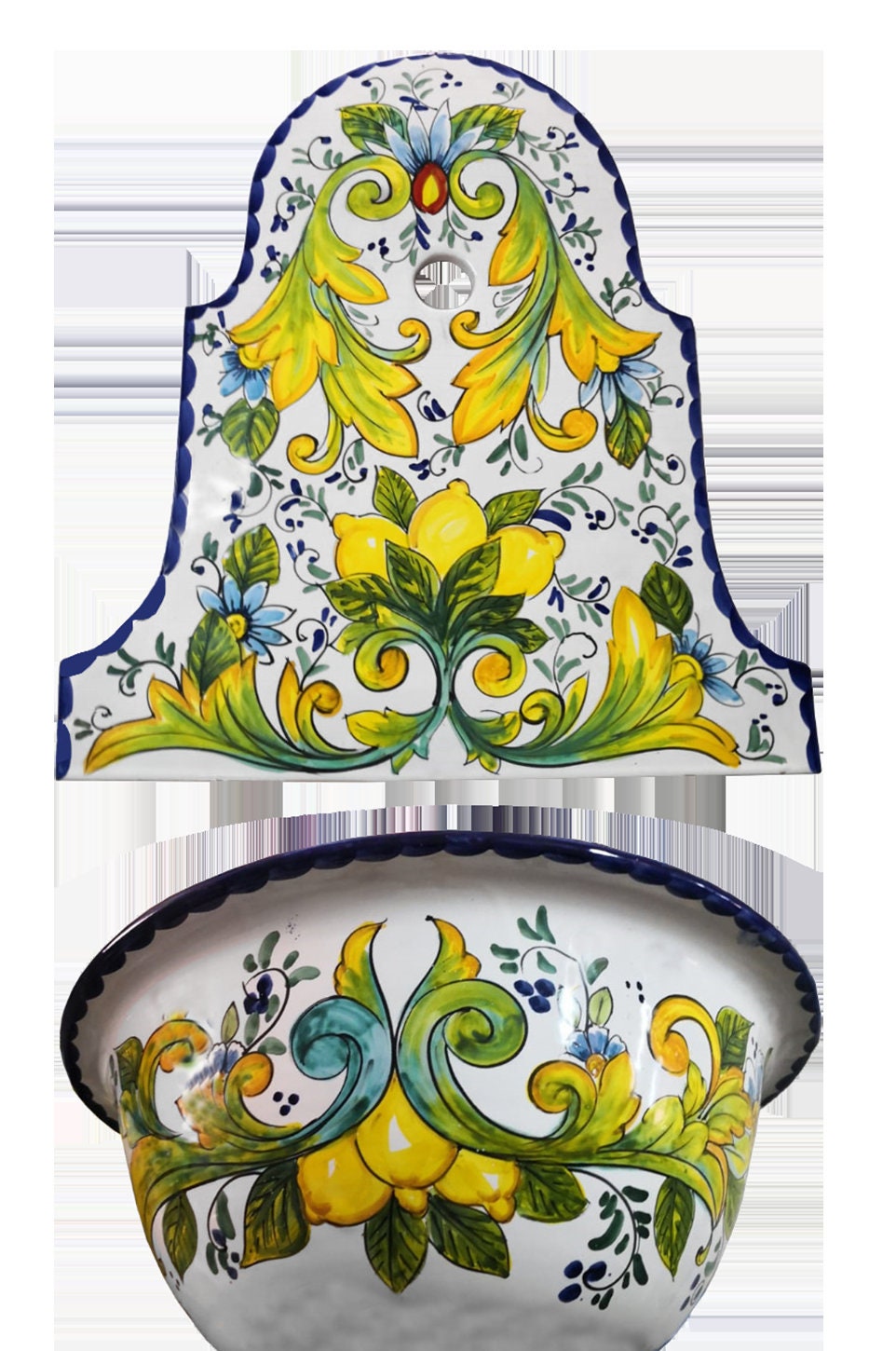 Positano Amalficoast Wall Fountain With Tub Handmade Made in Italy ...