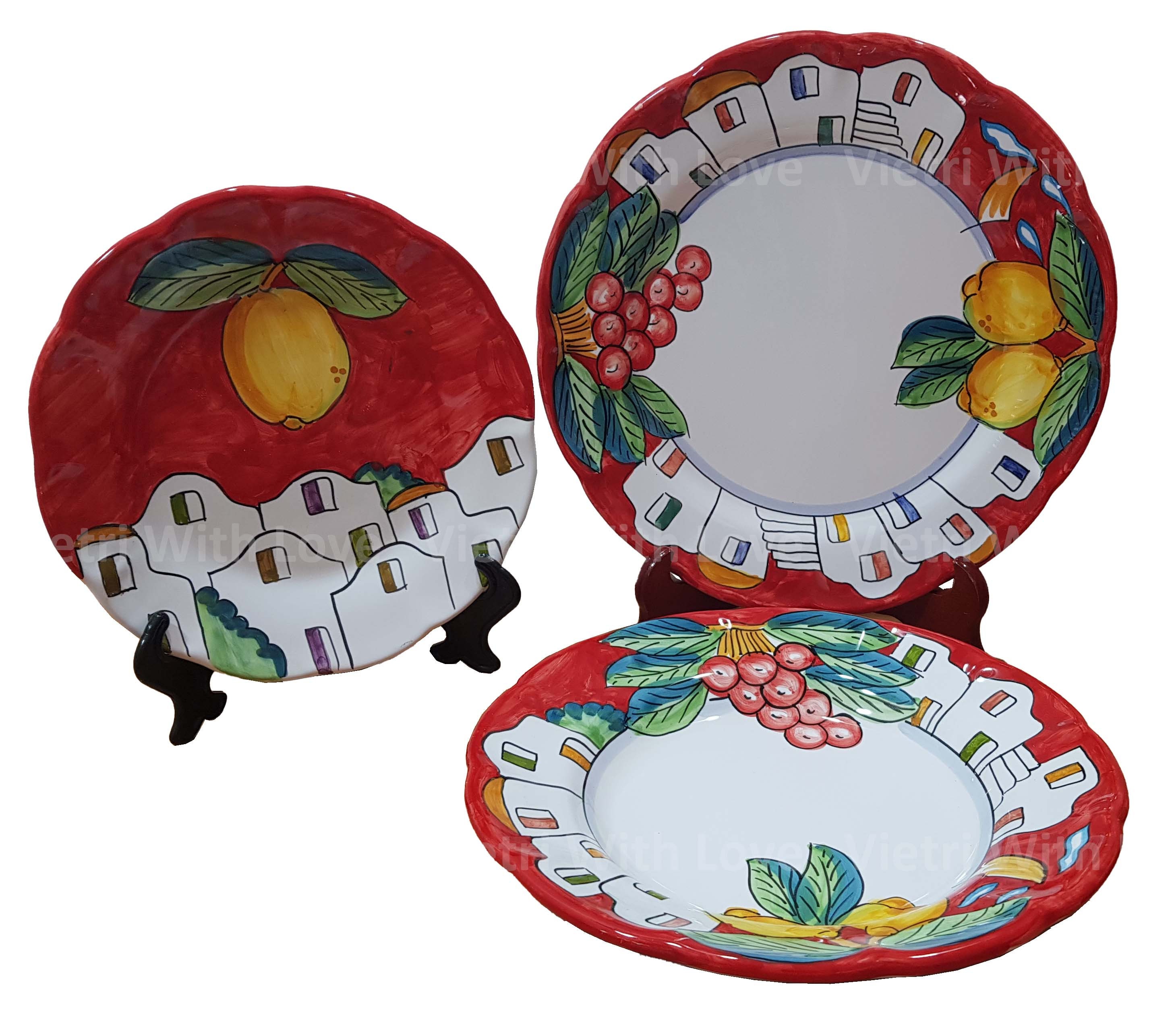 Positano Amalficoast Dishes Handmade Made in Italy Vietri Soup Plates ...