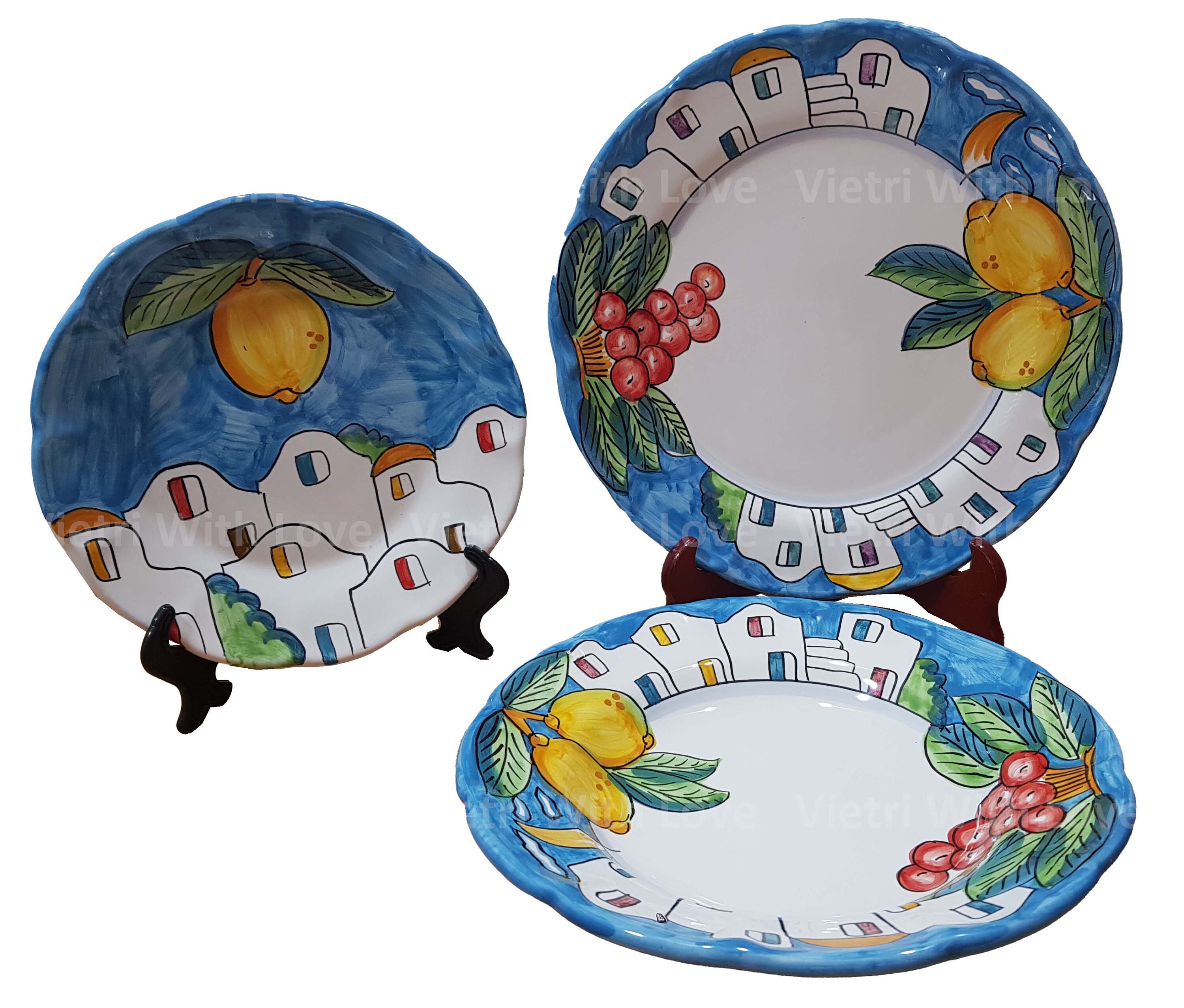 Positano Amalficoast Dishes Handmade Made in Italy Vietri Soup Plates ...
