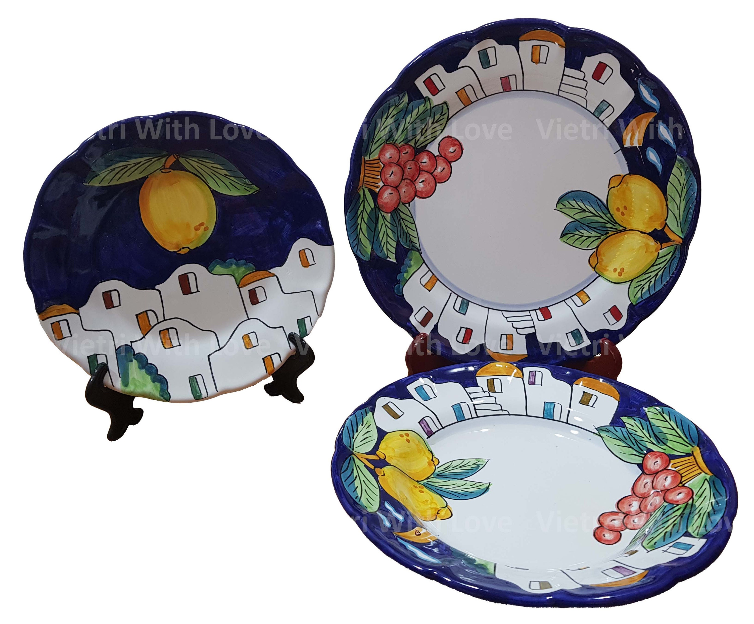 Positano Amalficoast Dishes Handmade Made in Italy Vietri Soup Plates ...