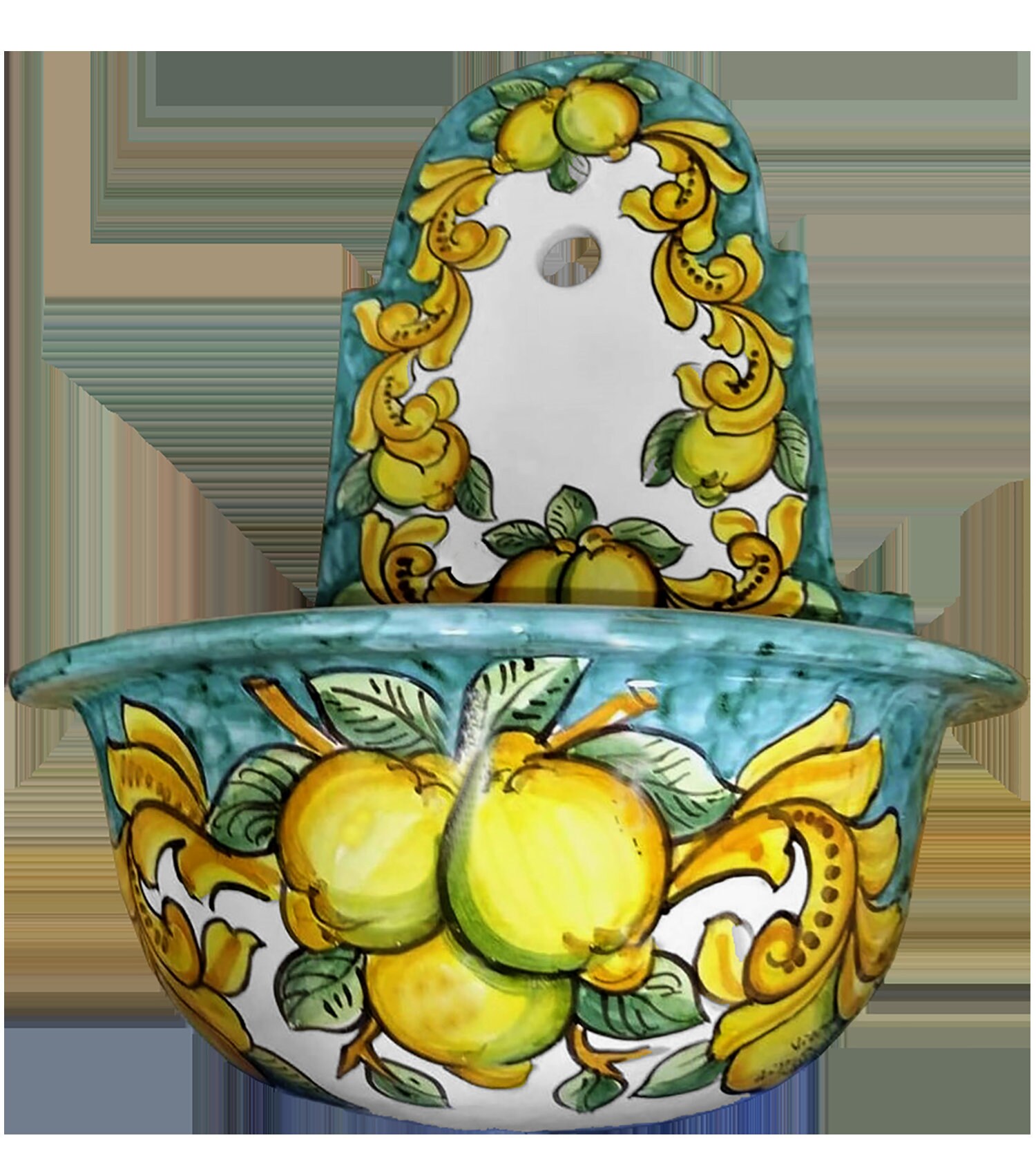 Positano Amalfi Coast Wall Fountain With Tub Handmade Made in Italy ...