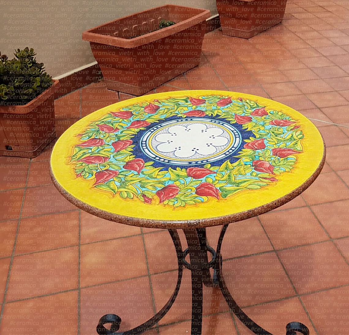 Positano Amalficoast Round Table Lava Stone Handmade Made in Italy ...