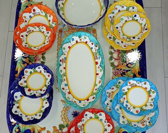 Positano Amalficoast Dishes Handmade Made in Italy Vietri Plates Mixed ...
