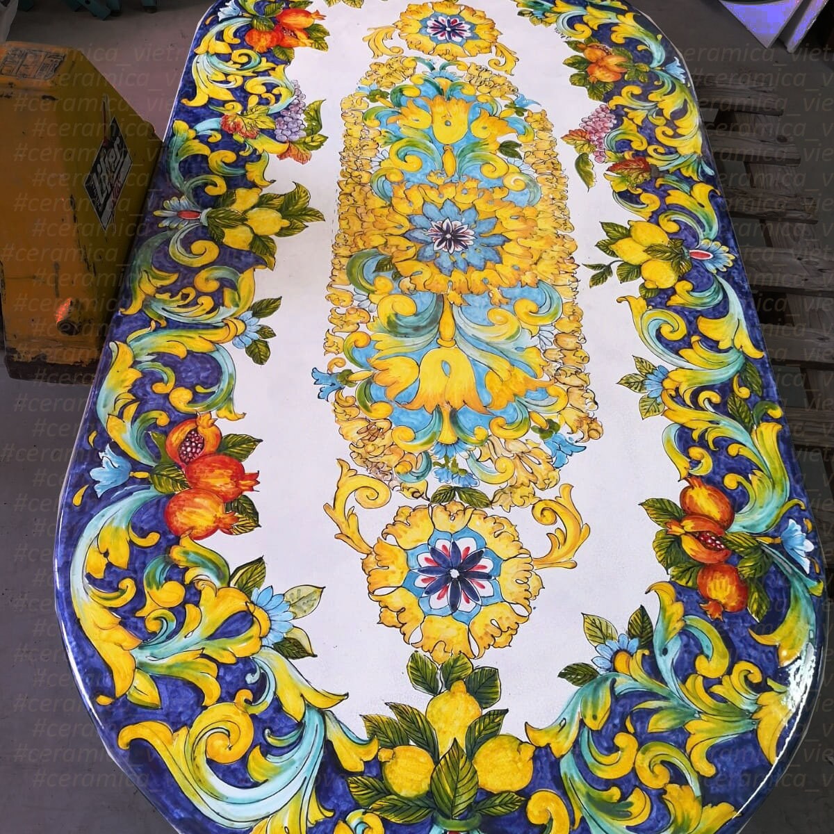 Positano Amalficoast Oval Table Lava Stone Handmade Made in Italy ...