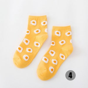 1 Pair Cartoon Fruit Food Printed Socks Women Socks Fashion - Etsy