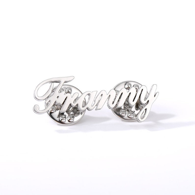 Custom Name or Logo Brooch in Gold / Silver / Rose Gold - Etsy