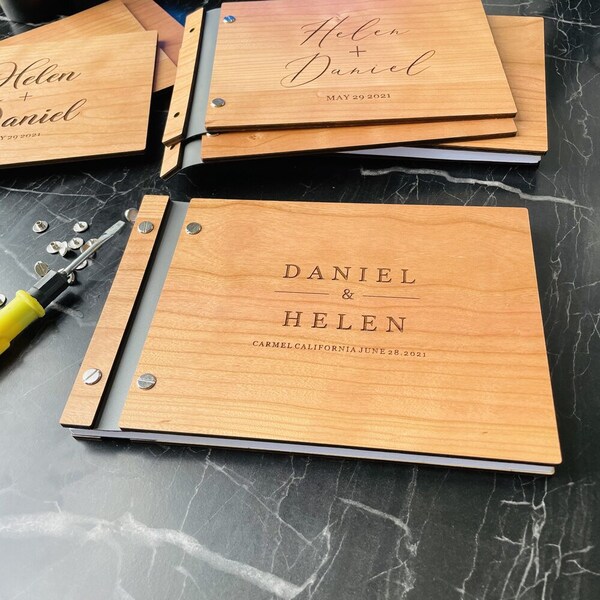 Wood Guest Book - Etsy