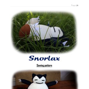 Snorlax Plush Bear Soft Toy Sewing Pattern - Etsy