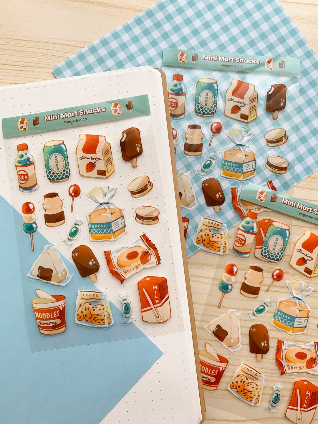 Mini Mart Snacks Transparent Sticker Sheet - Etsy