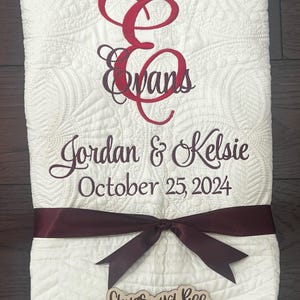 Personalized Wedding Gift | Wedding Quilt |monogrammed Wedding Gift ...