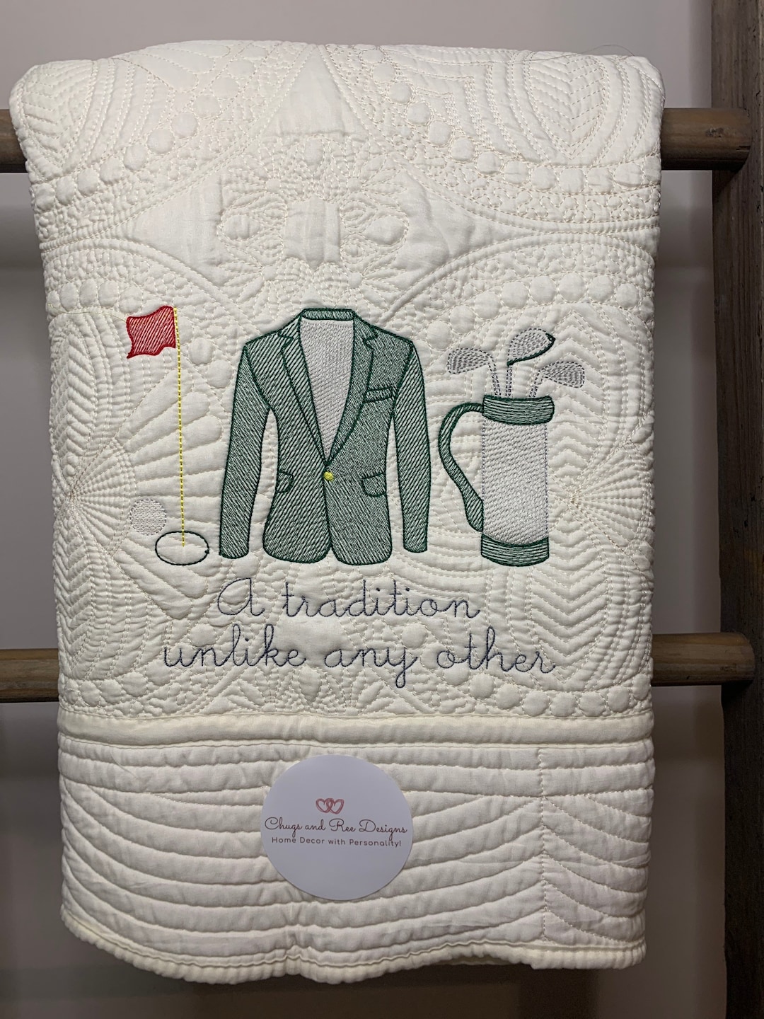 Custom Golf Quilt | Custom Quilt | Cotton Matelassé | Golf Decor - Etsy
