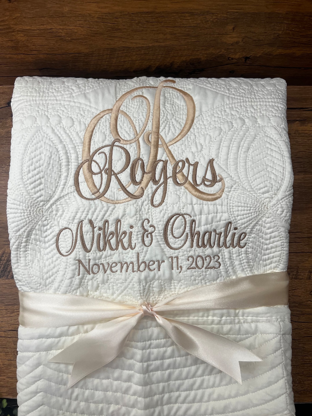 Personalized Wedding Gift | Wedding Quilt |monogrammed Wedding Gift ...
