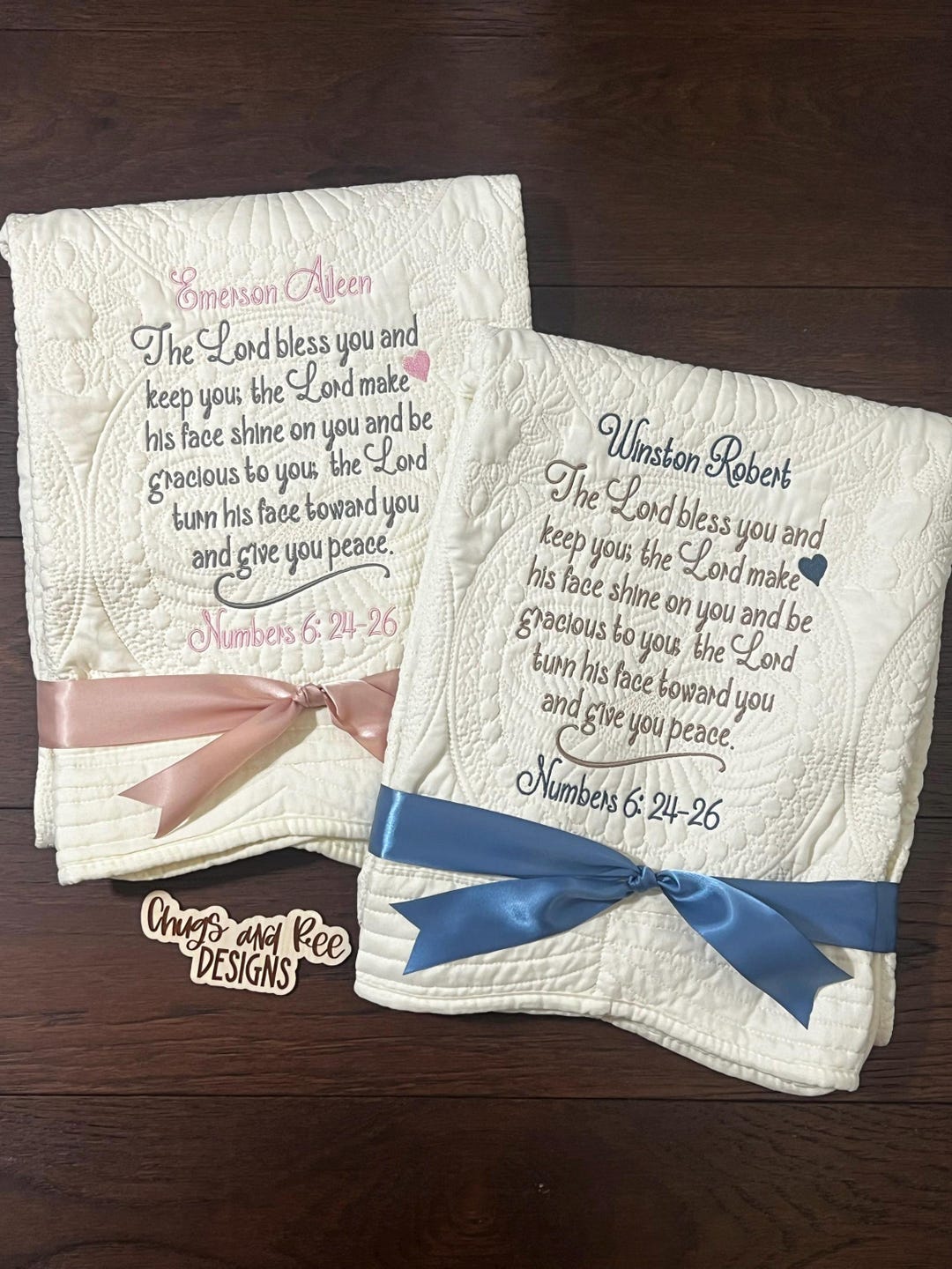 Custom Embroidered Quilt: Personalized Matelassé Cotton Quilt - Etsy