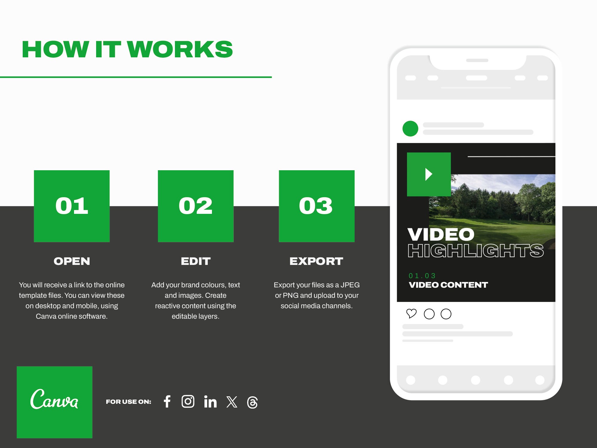 15x Golf Club Social Media Square Templates canva - Etsy