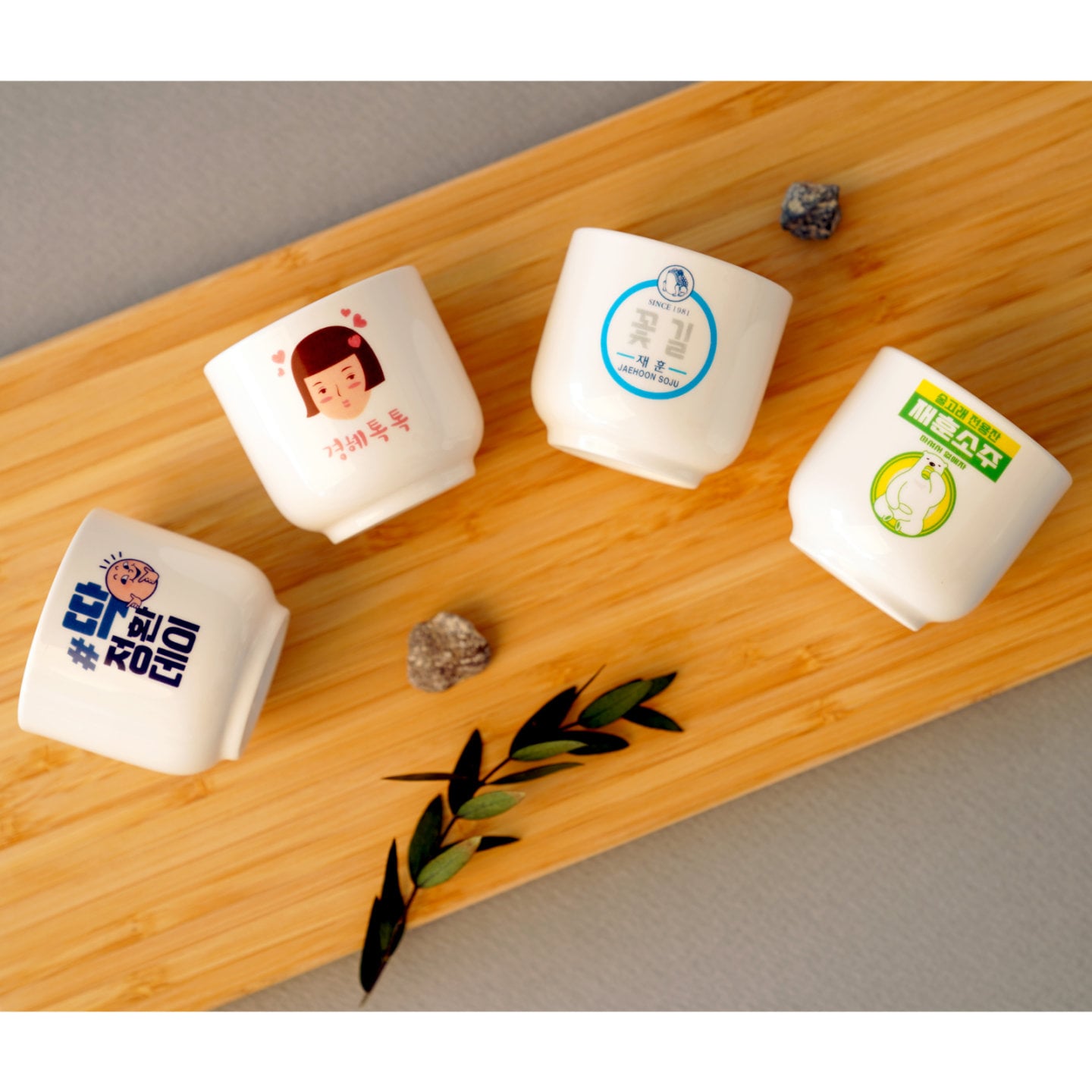 Soju Glass Ceramic Cup Korean Soju Shot Glass 1p (print Custom Korean ...