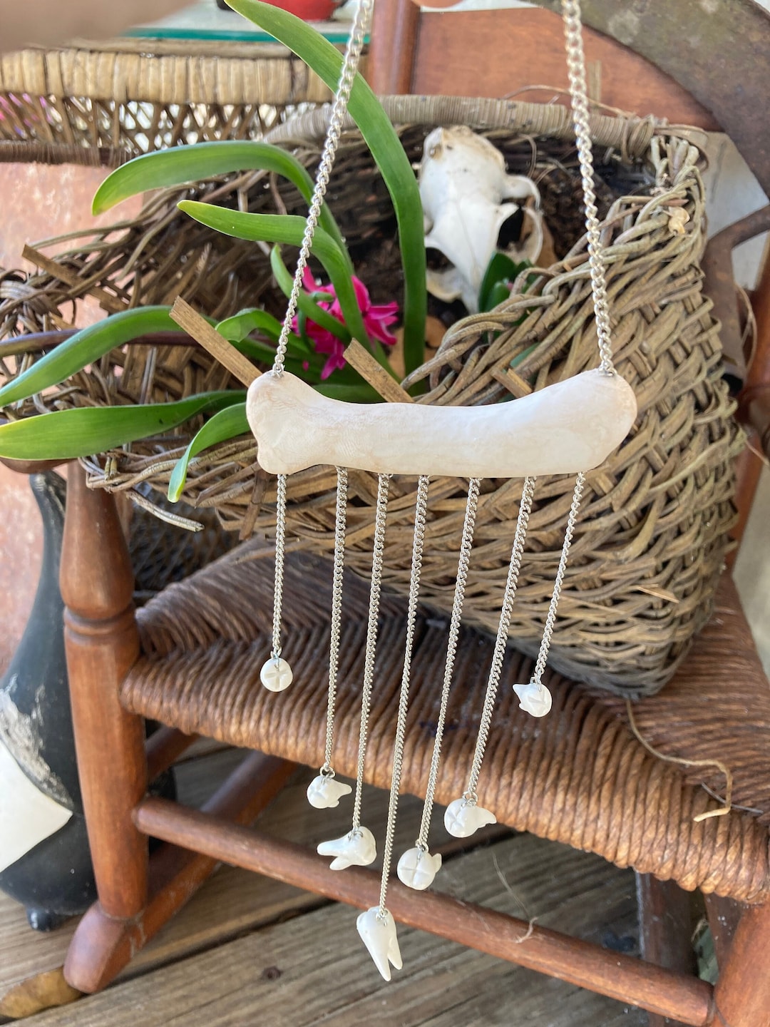 Bone & Teeth Wall Hanging / Wind Catcher - Etsy