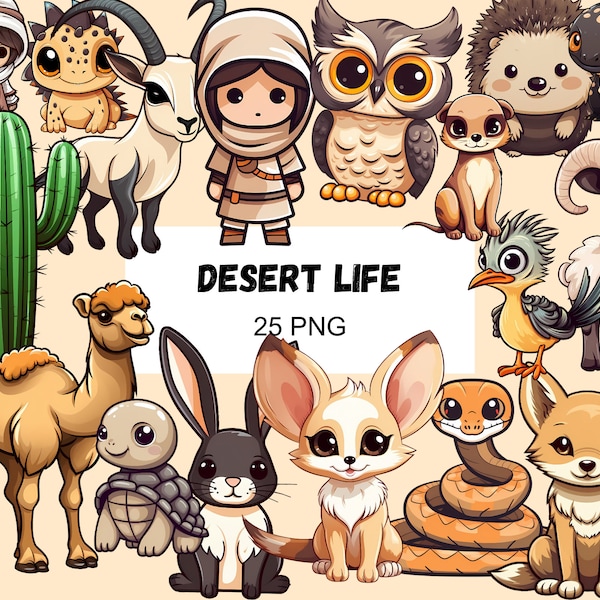 Desert Animals Clip Art - Etsy