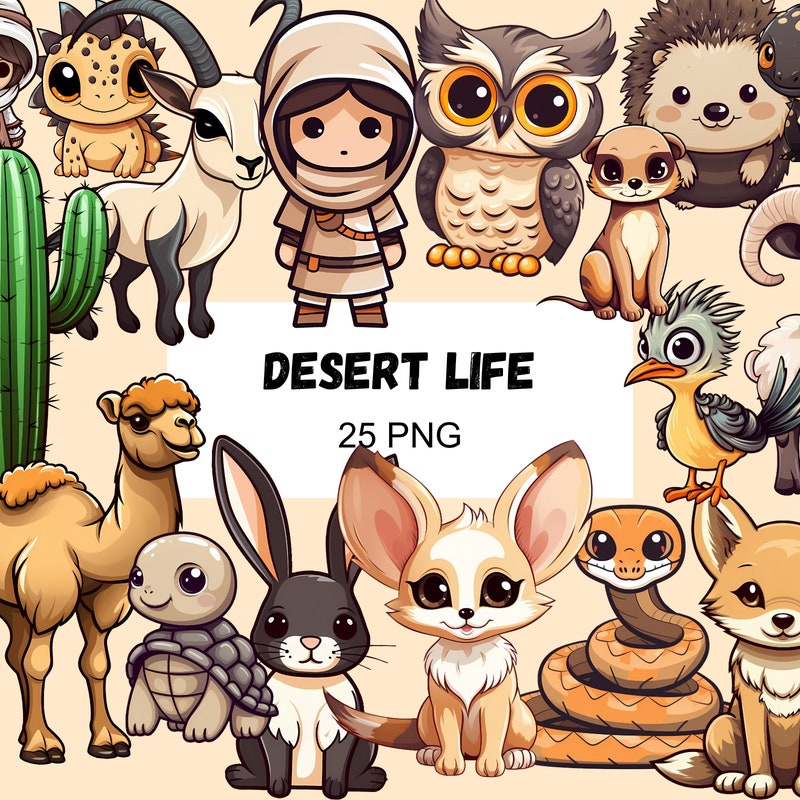 Desert Animals Clip Art - Etsy