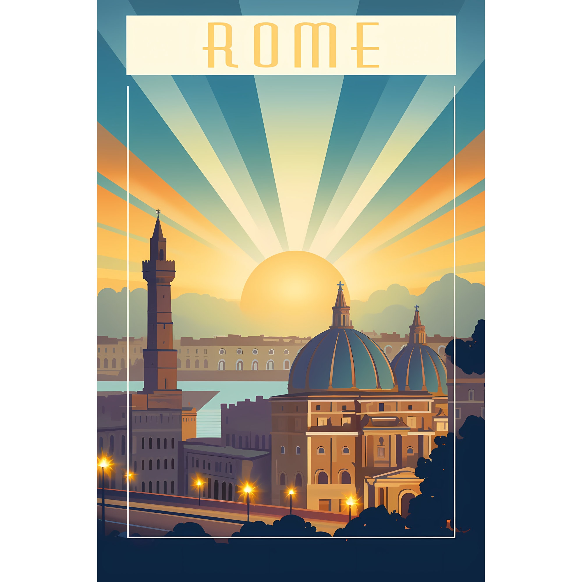 Rome Digital Poster, Printable Digital Art, Wall Art, Home Decor ...
