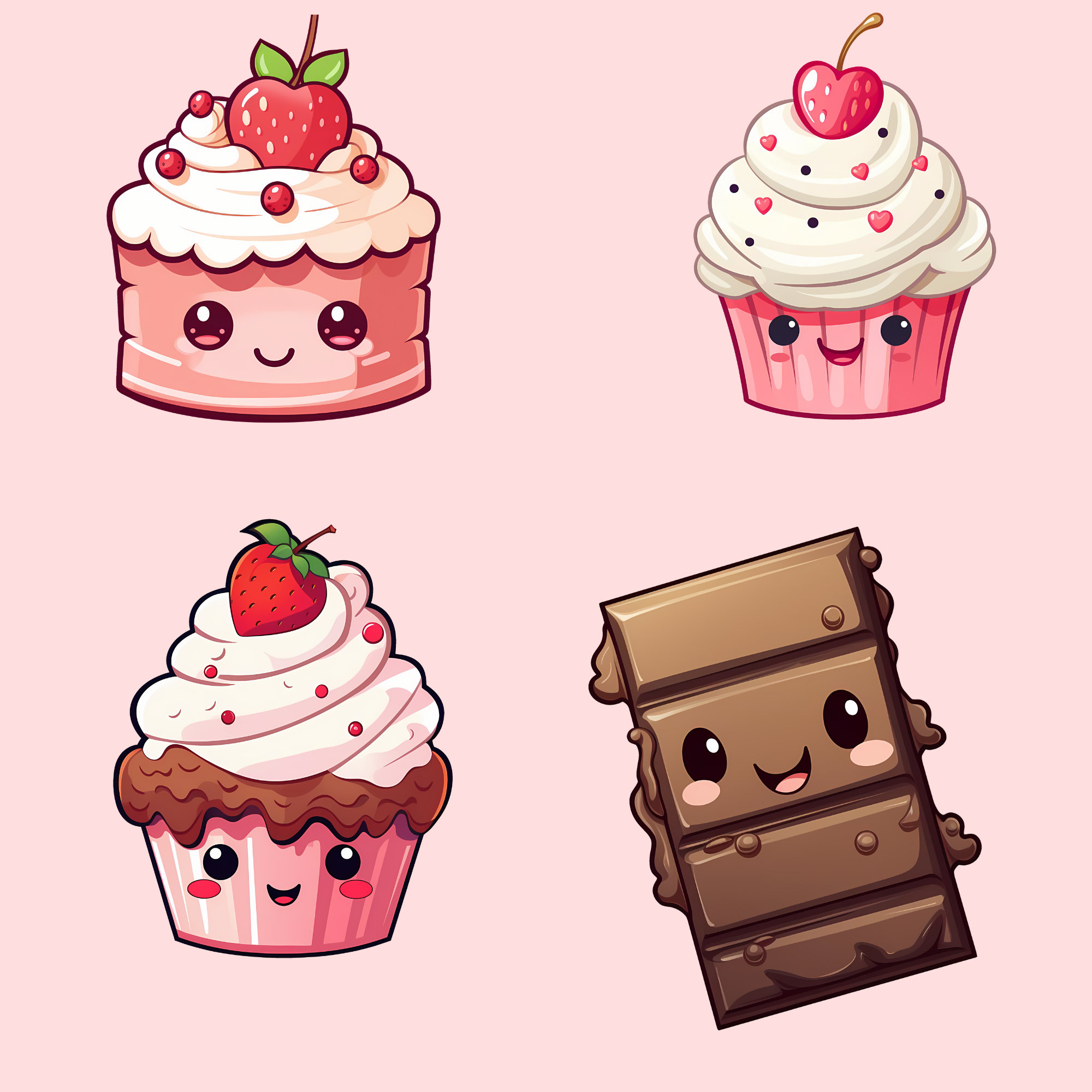 Sweet Food Clipart Cute Snack Sweet Kawaii Food Candy Clipart Kawaii ...