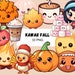 Kawaii Fall Clipart, PNG, Transparent Clipart, Commercial Use, Autumn ...