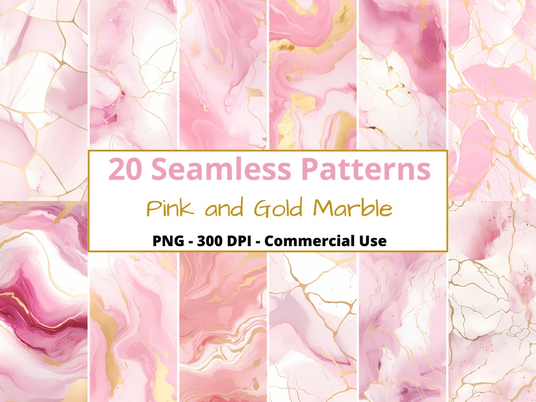 Marble Patterns Pink and Gold Marble Repeating Pattern Seamless Marble ...