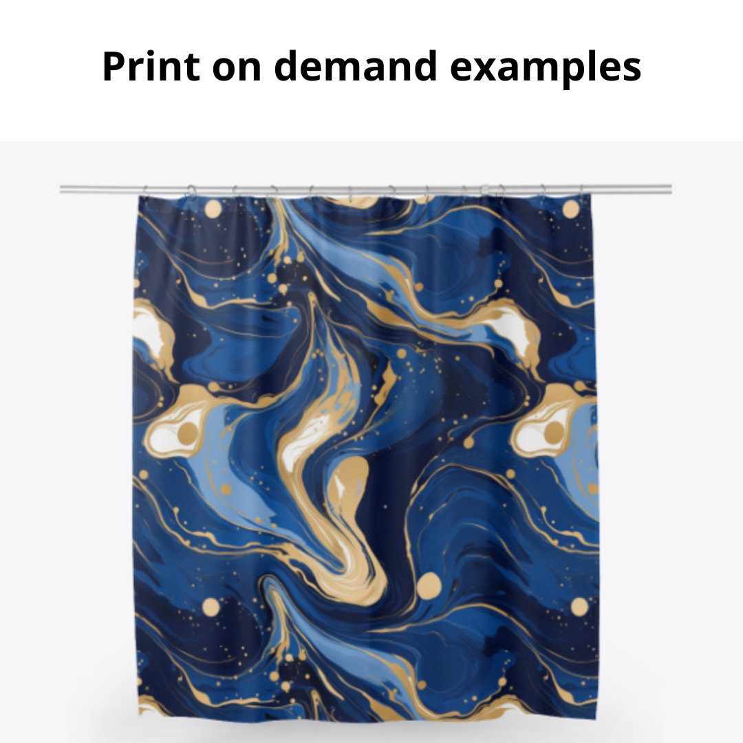 Marble Patterns Blue and Gold Marble Repeating Pattern Seamless Marble ...