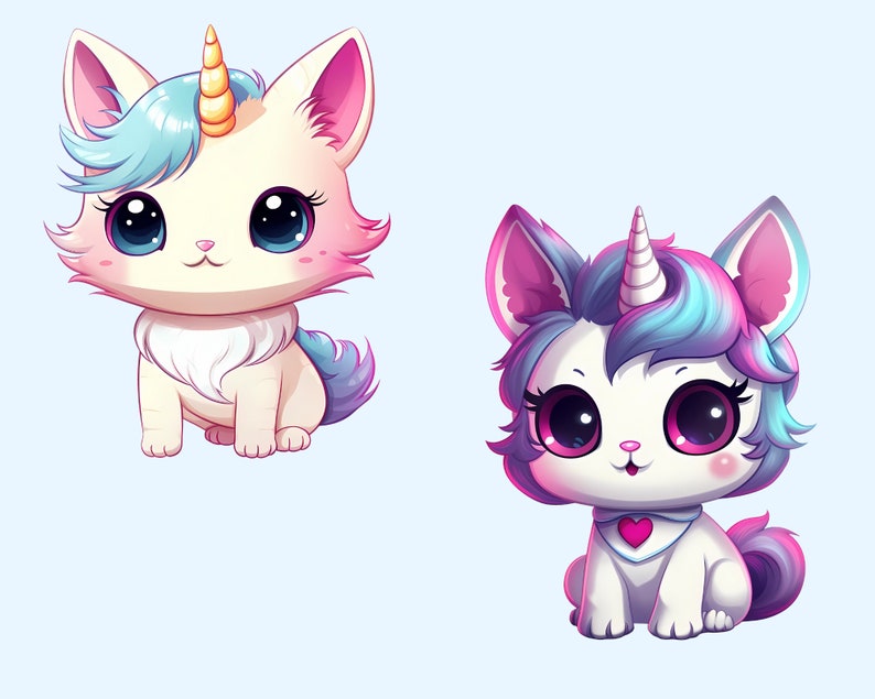 Unicorn Cats Clipart Rainbow Unicorn Kitten Transparent Background PNG ...