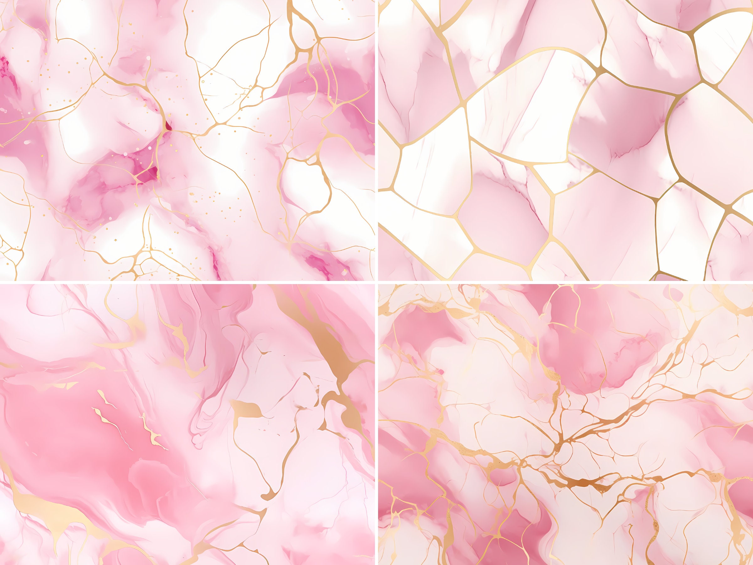 Marble Patterns Pink and Gold Marble Repeating Pattern Seamless Marble ...