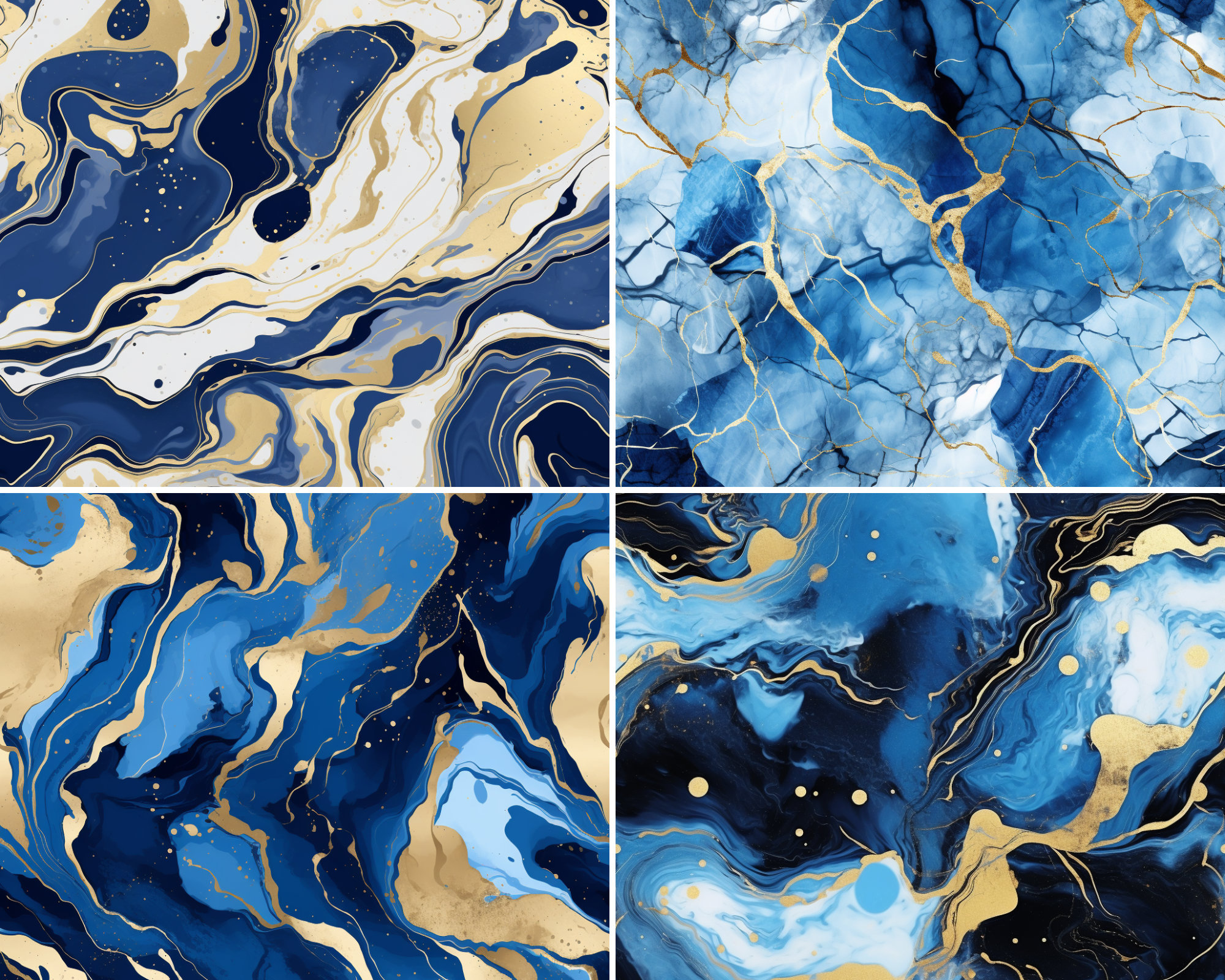 Marble Patterns Blue and Gold Marble Repeating Pattern Seamless Marble ...