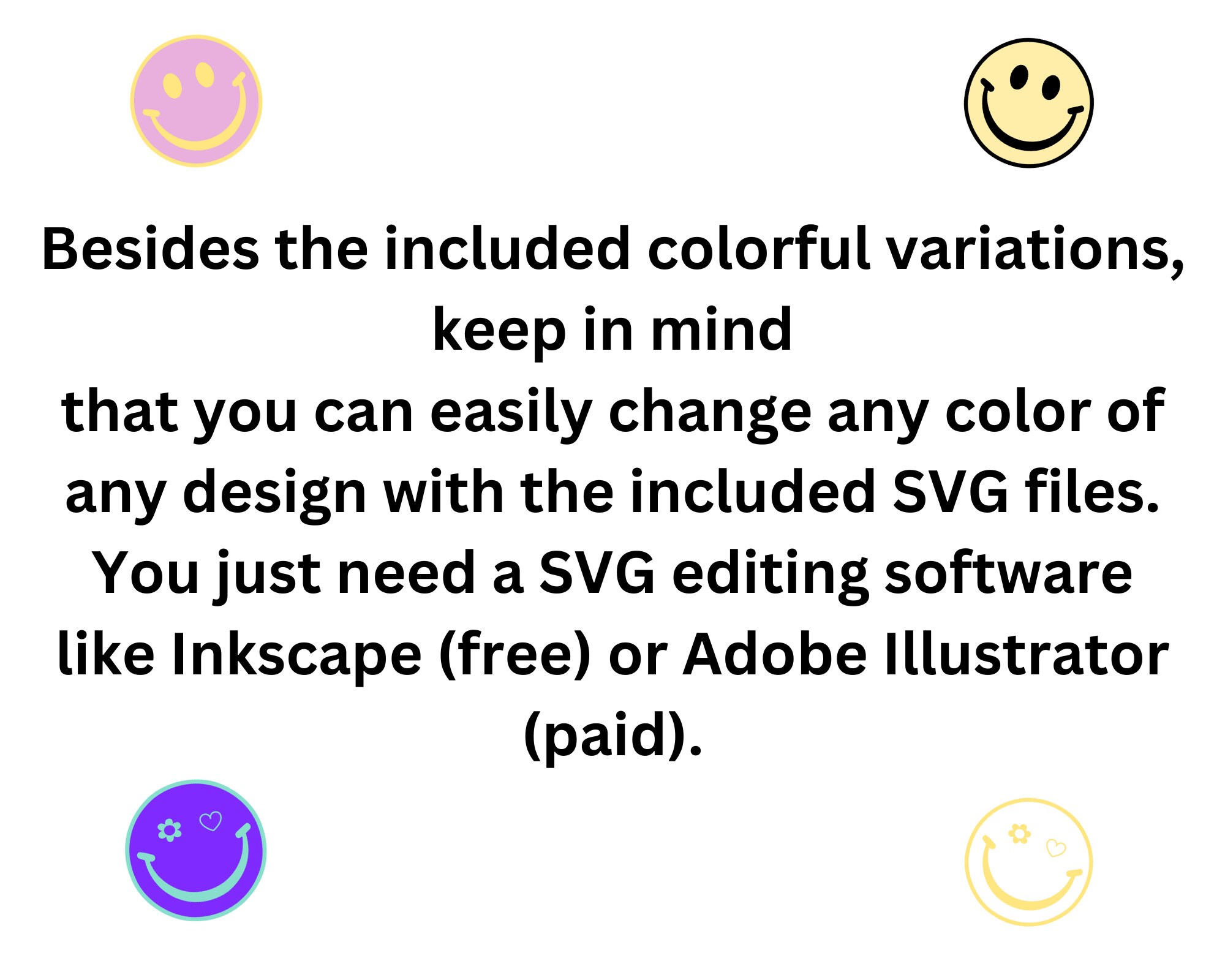 Retro Smiley Faces SVG PNG Smiley Vintage Commercial Use - Etsy