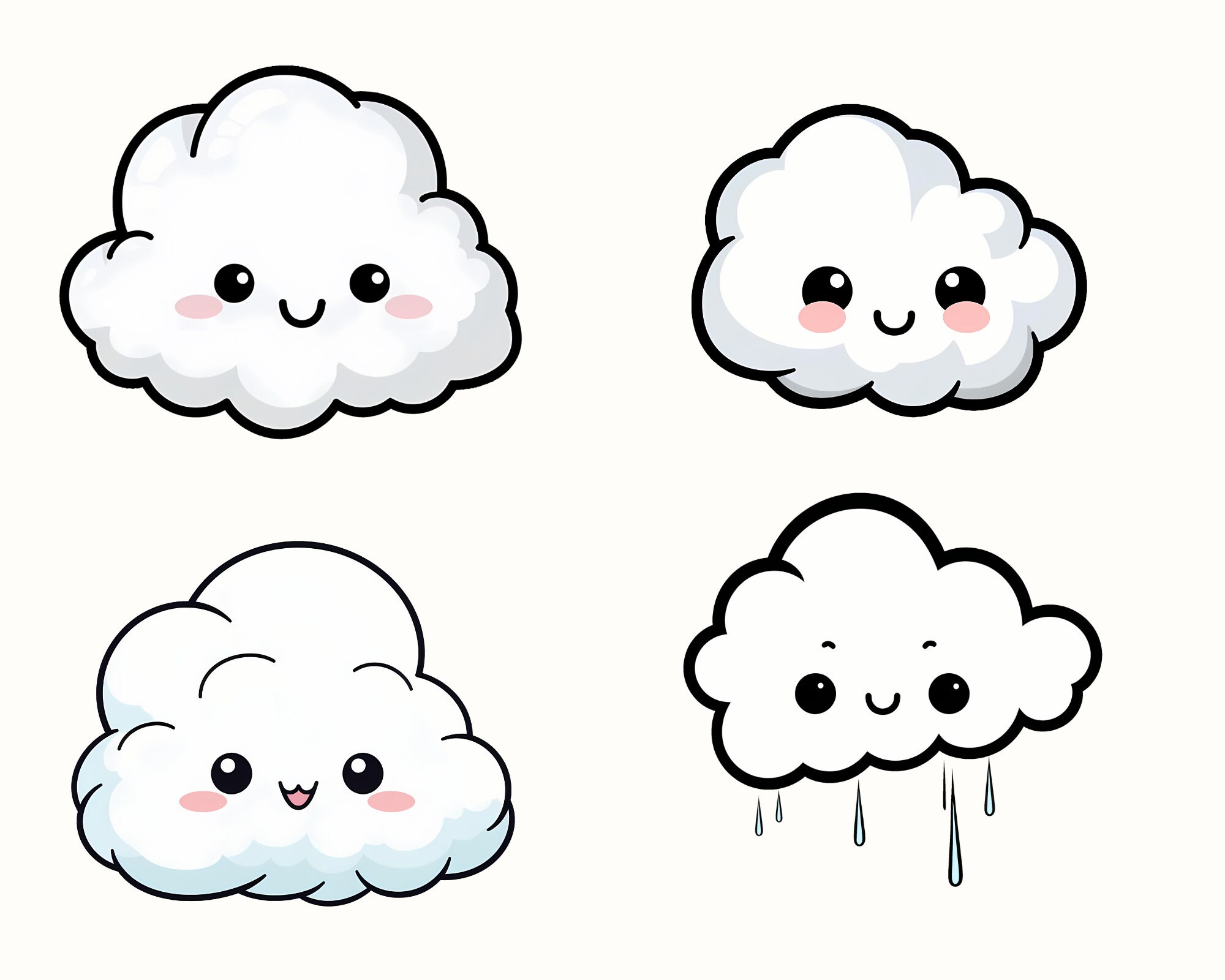 Weather Clipart PNG Cute Weather Kawaii Cloud Clipart Meteorology Kid ...