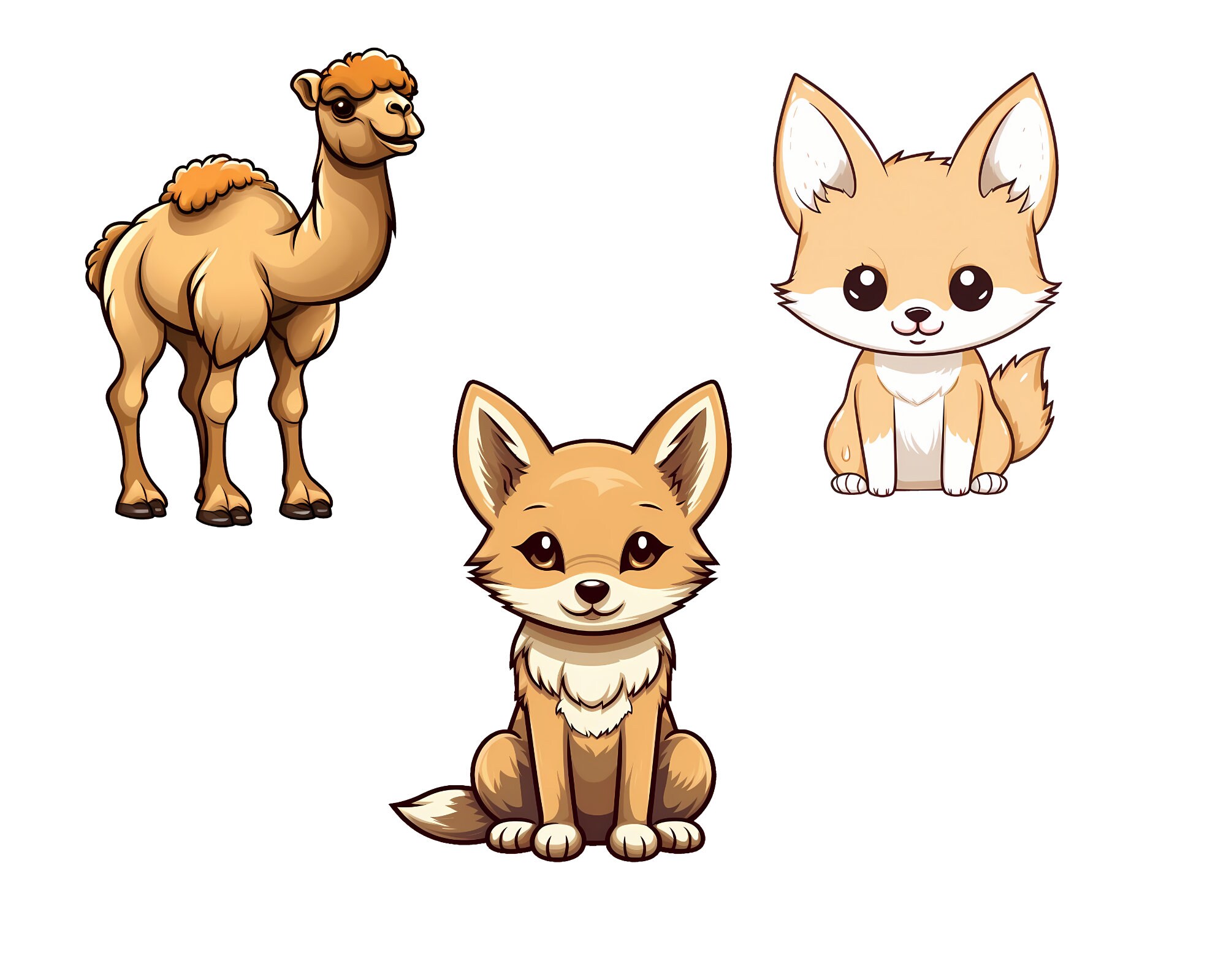 Desert Animal Clipart Cute Wild Animal PNG Sticker Kids Clipart School ...