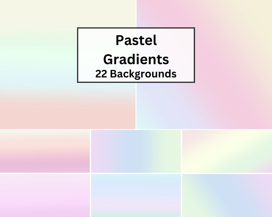 Pastel Gradient Backgrounds, Digital Paper, PNG, Commercial Use - Etsy