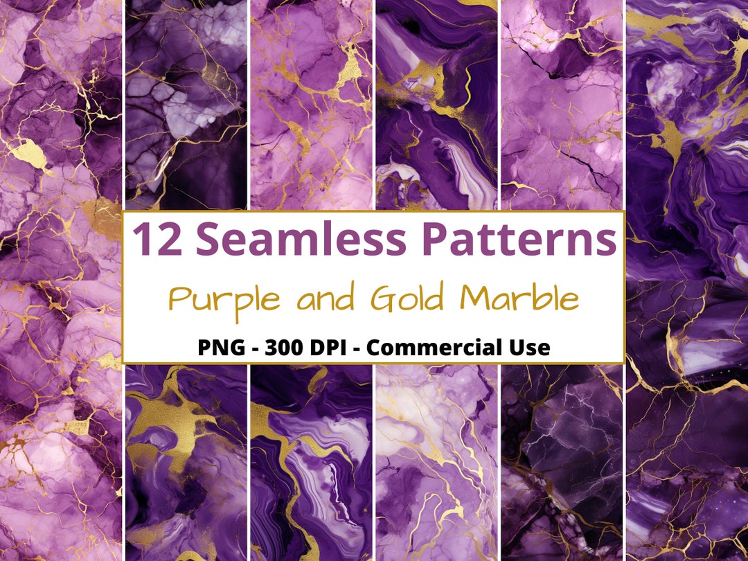 Marble Pattern Purple and Gold Marble Repeating Pattern Seamless Marble ...