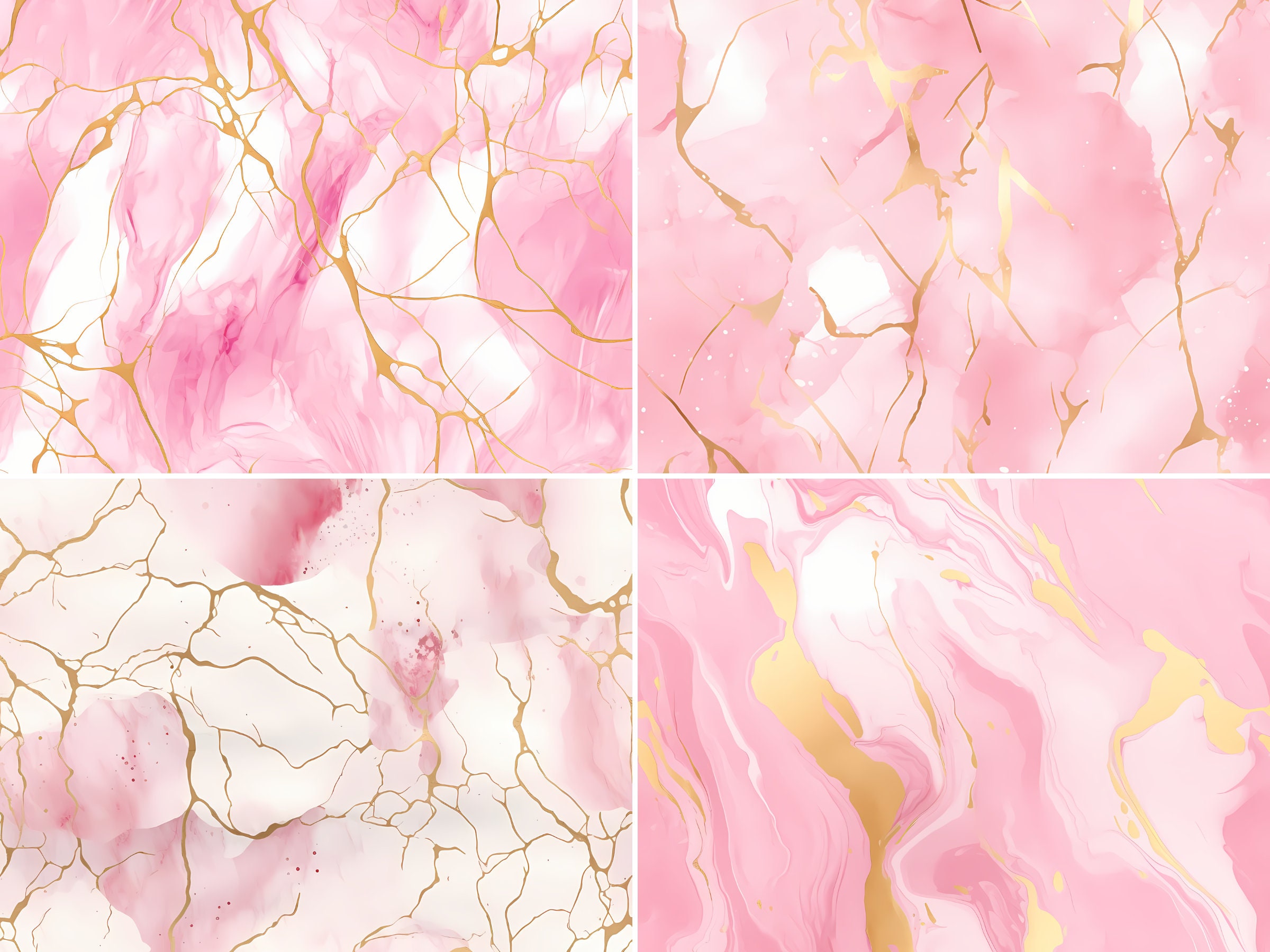 Marble Patterns Pink and Gold Marble Repeating Pattern Seamless Marble ...