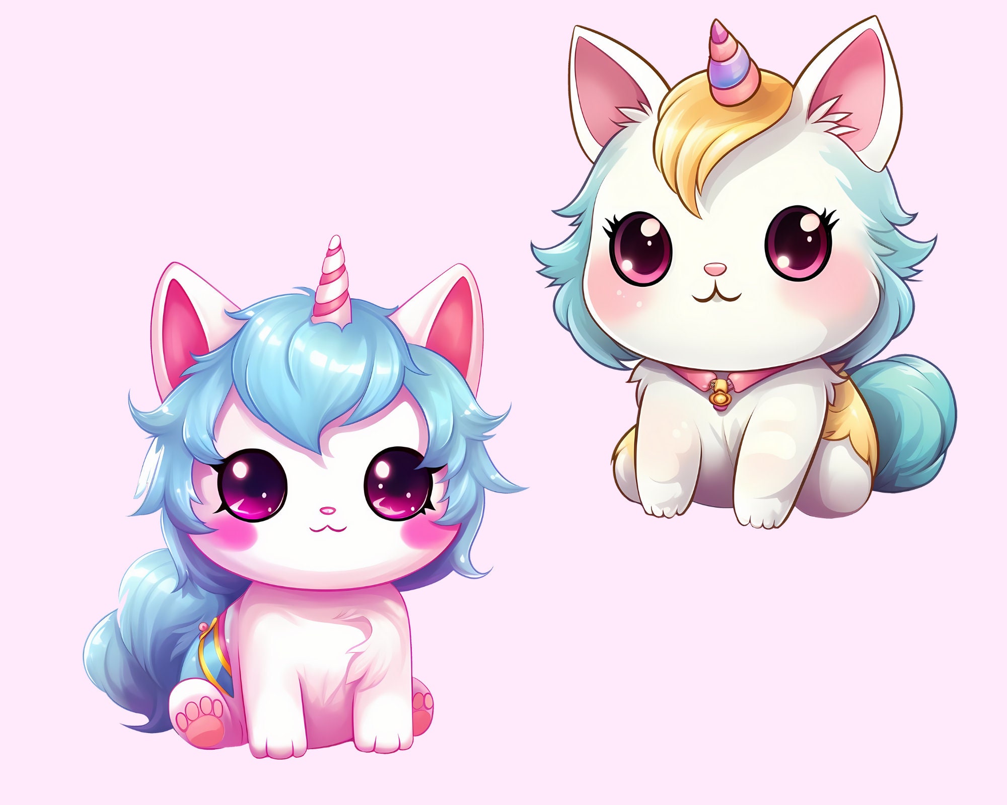 Unicorn Cats Clipart Rainbow Unicorn Kitten Transparent Background PNG ...