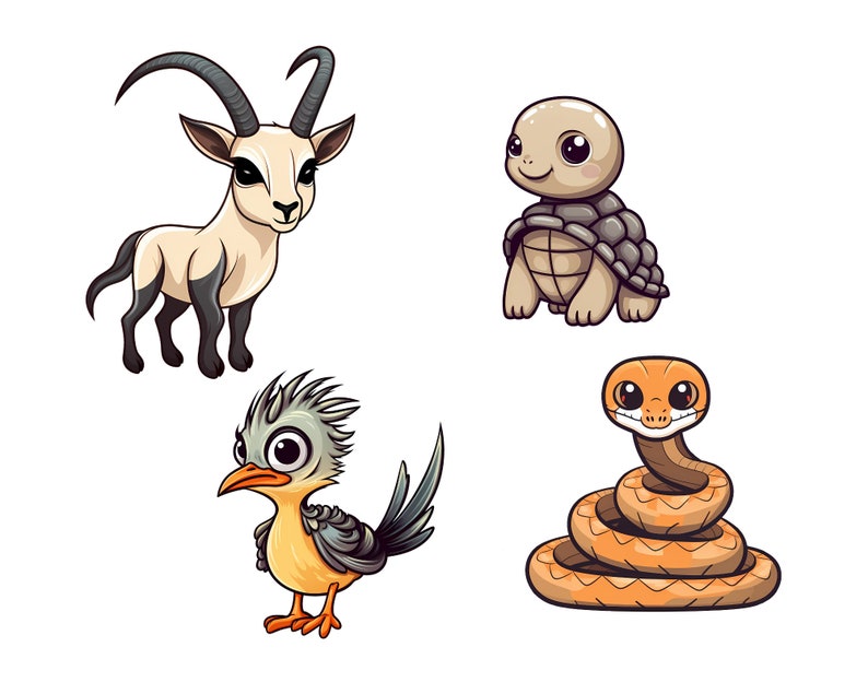 Desert Animal Clipart Cute Wild Animal PNG Sticker Kids Clipart School ...