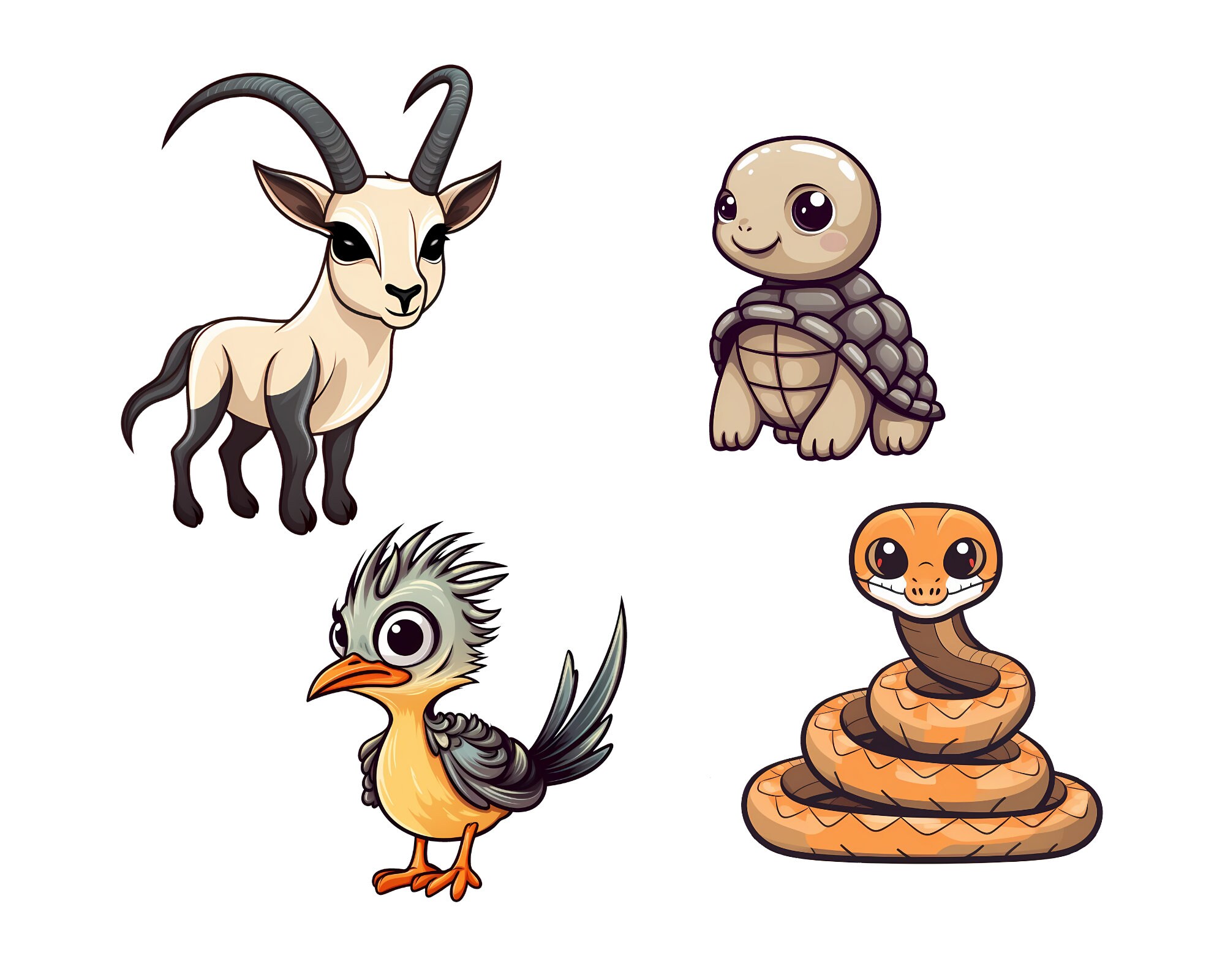 Desert Animal Clipart Cute Wild Animal PNG Sticker Kids Clipart School ...