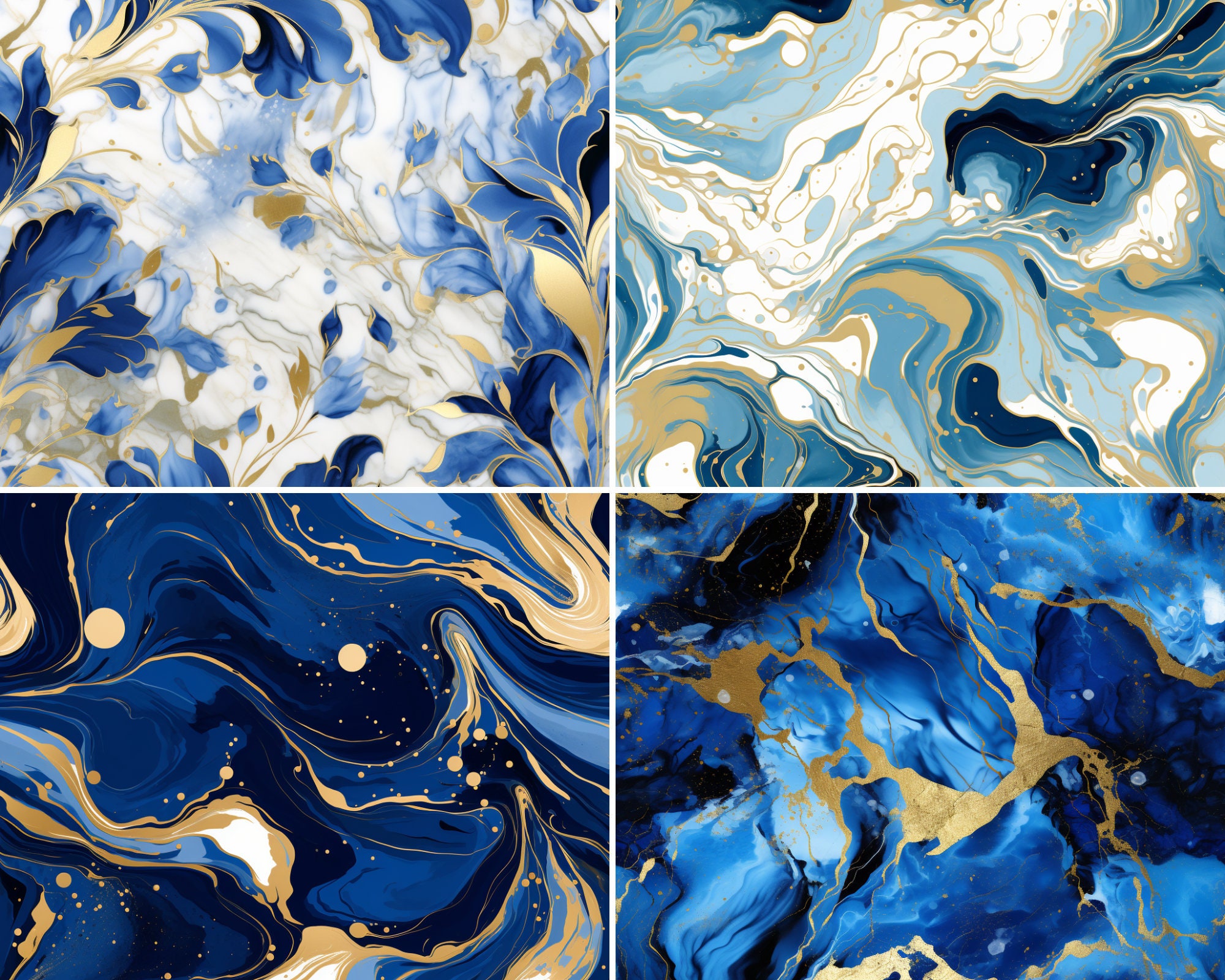Marble Patterns Blue and Gold Marble Repeating Pattern Seamless Marble ...