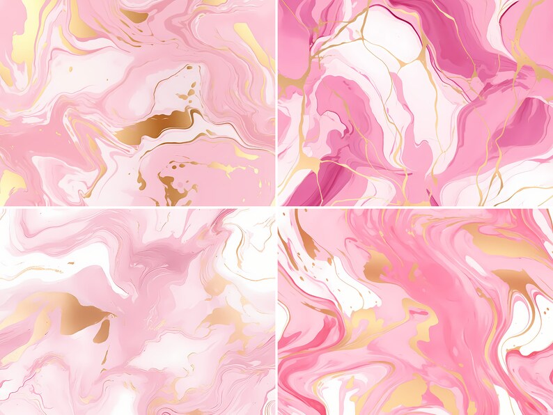 Marble Patterns Pink and Gold Marble Repeating Pattern Seamless Marble ...