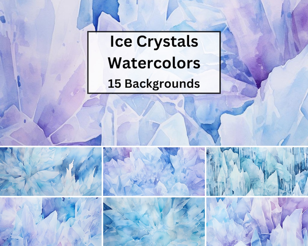 Ice Crystals Backdrops, Frozen, Ice Backgrounds, PNG, Commercial Use - Etsy