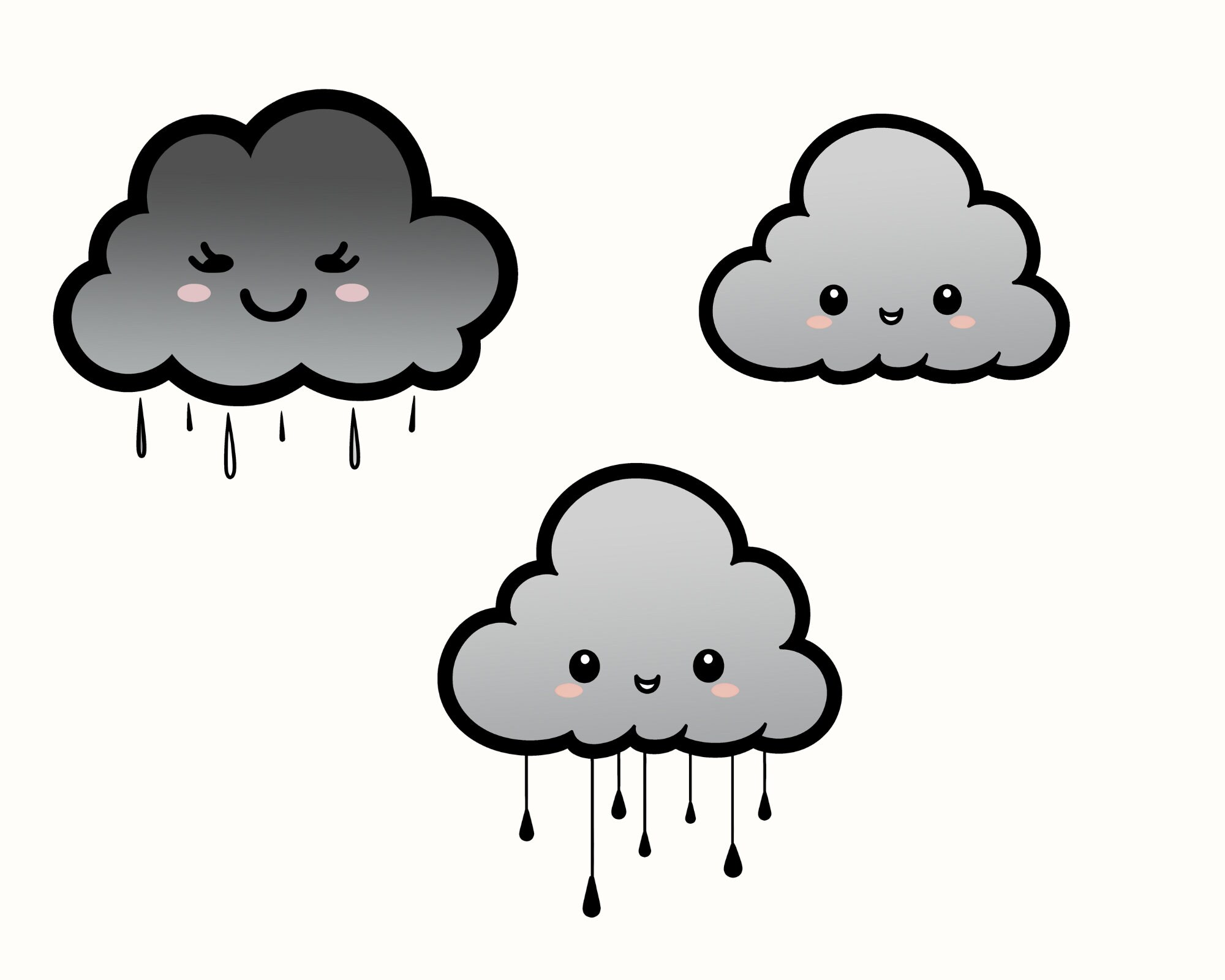Weather Clipart PNG Cute Weather Kawaii Cloud Clipart Meteorology Kid ...