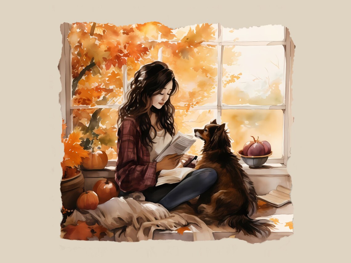 Cozy Fall Scenery Clipart, Autumn, Transparent Background PNG ...